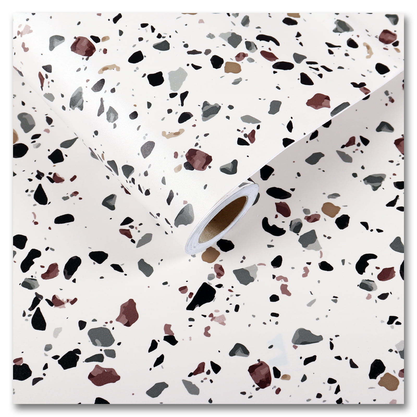 CRE8TIVE Terrazzo Contact Paper 24"x354" Waterproof Peel and Stick ...