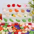 100Pcs Resin Artificial Vegetable Miniature Vegetables Figures Faux ...