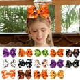 Halloween Bow Knot Hair Pins Halloween Hair Bows Clip Colorful Boutique Clip Cute Bowknot Clip