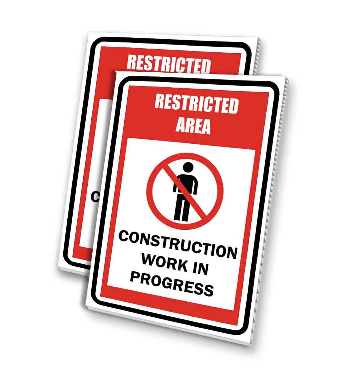 Restricted Area Construction Work In Progress (24" X 36") 4mm ...