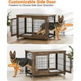 GIKPAL 38 Inch Double Door Dog Crate for Big Pets, Padded Wooden Kennel ...