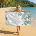 Beach Towel Bag 2 in 1 Green Turtle Bath Pool Towels Backpack Ocean ...