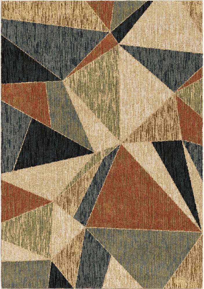 Orian Next Generation Area Rug 4401 High Pile Multi Angled Stained ...