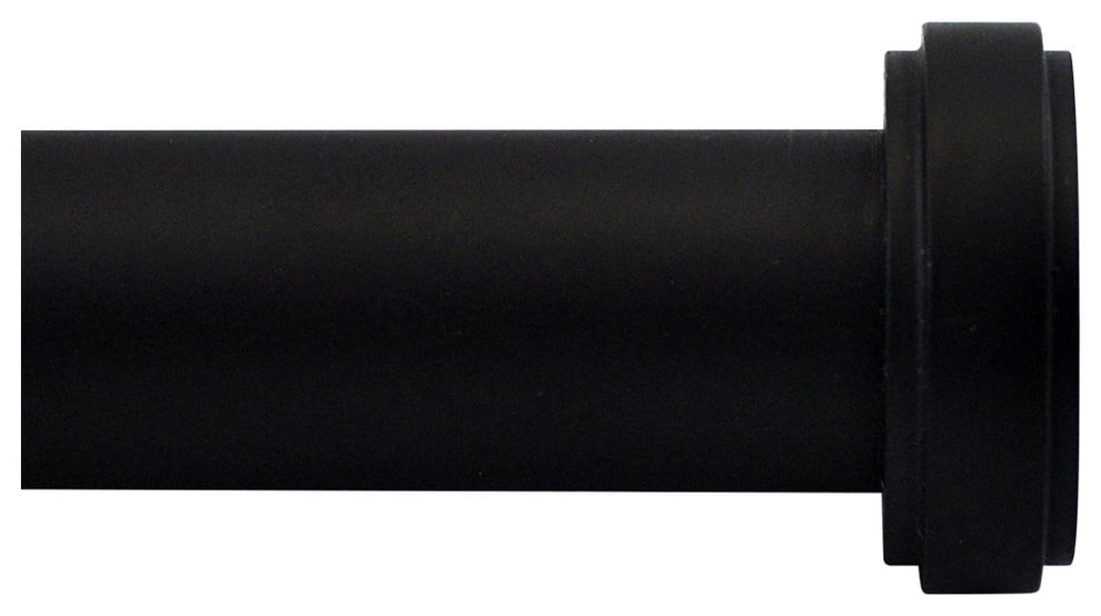 Urbanest Steel Button Curtain Rod, 3/4", Black, 84"-120" - Walmart.com