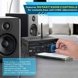 Pyle Bluetooth Home Audio Amplifier Receiver, 80 Watt, Subwoofer Output ...