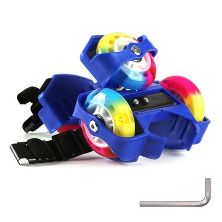Heel Wheel Skates with Lights Adjustable Roller Heel Skates for Kids ...