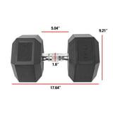 CAP Barbell, 120lb Coated Hex Dumbbell, Single - Walmart.com