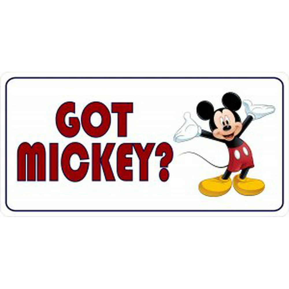 Got Mickey? Mickey Mouse Photo License Plate - Walmart.com - Walmart.com