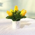 Artificial Pointed Rose Flowers Fake Potted Plants for Home and Table ...