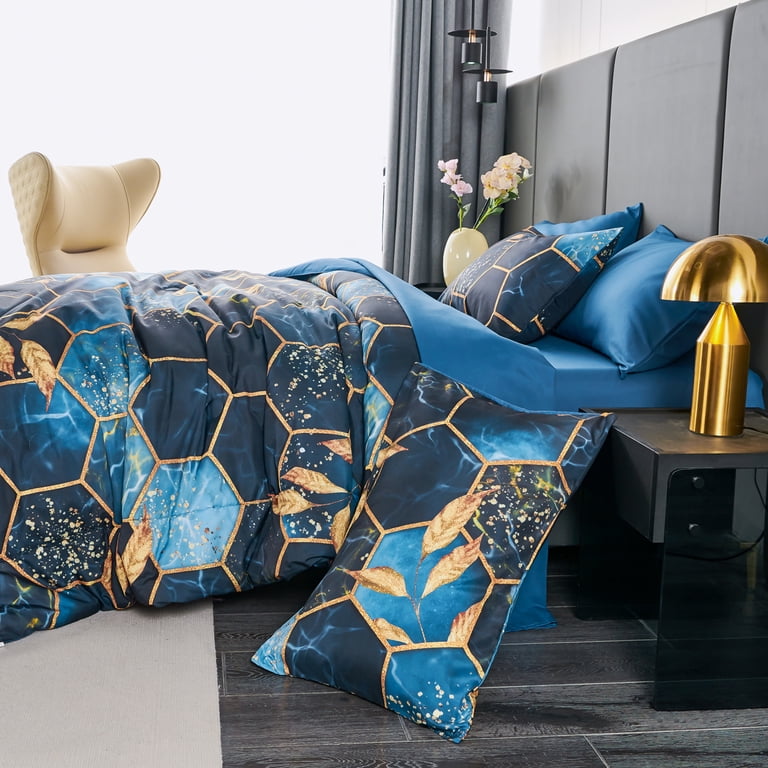 Blue And Gold Comforter