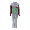 Aellinatey Womens Color Block Two Piece Tracksuit Sets Long Sleeve Zip ...