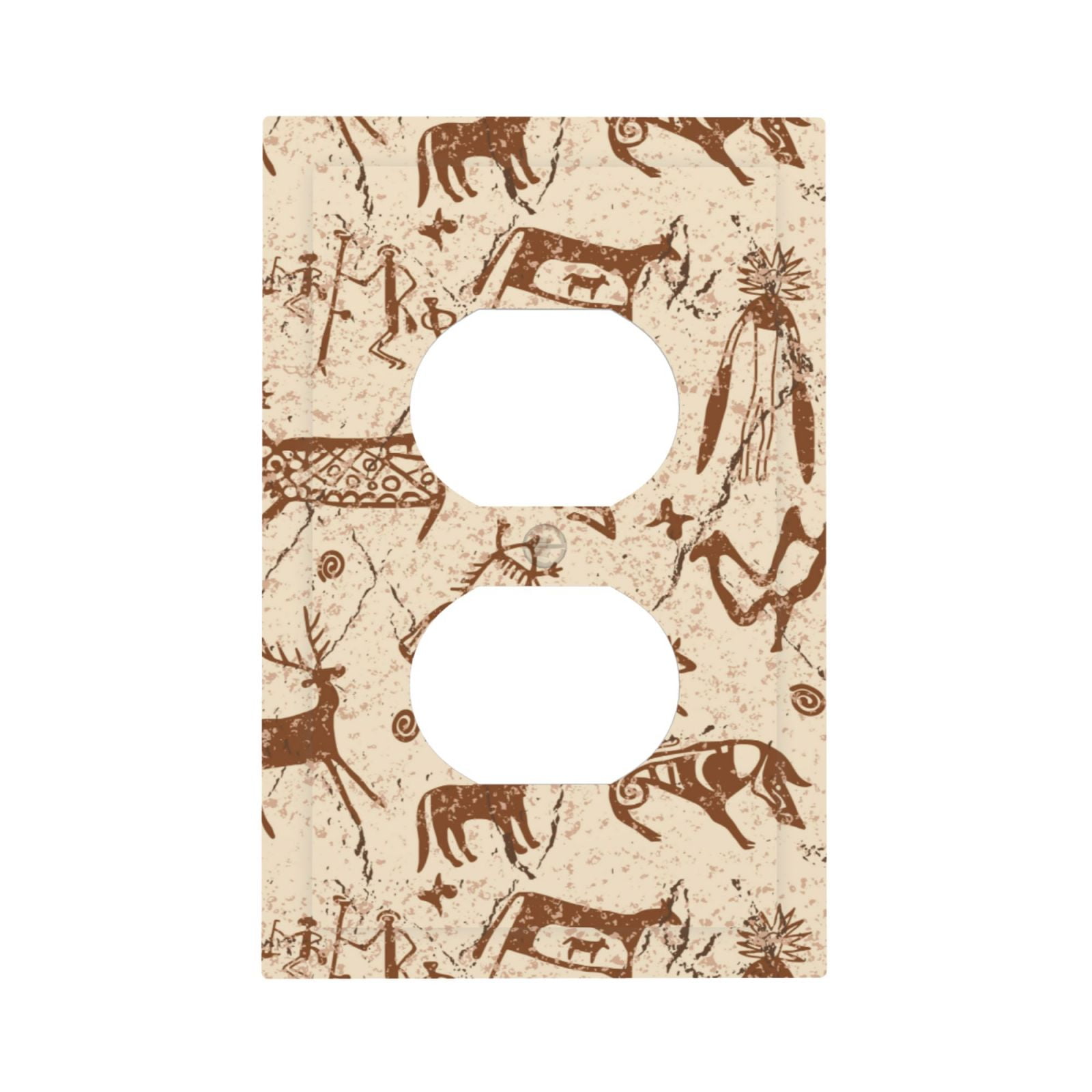 DouZhe 1-Gang Duplex Outlet Cover, Central Asian Rock Paintings ...