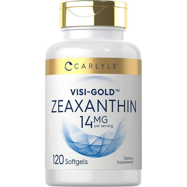 Zeaxanthin 14 mg | 120 Softgels | Non-GMO, Gluten Free Supplement | by ...