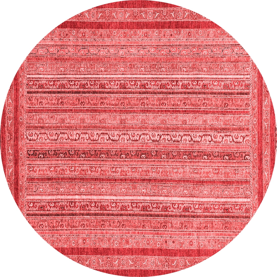 Ahgly Company Machine Washable Indoor Round Abstract Red Modern Area ...