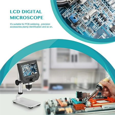 Digital Microscope 4.3 Inch HD LCD microscope 600x Screen Display ...