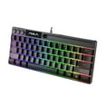 XTMPMY Space Saving AULA F3061 Black RGB Backlit Wired Membrane Gaming ...