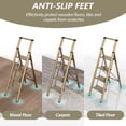 4 Step Gold Aluminum Folding Step Stool Multi-use Home Library ...