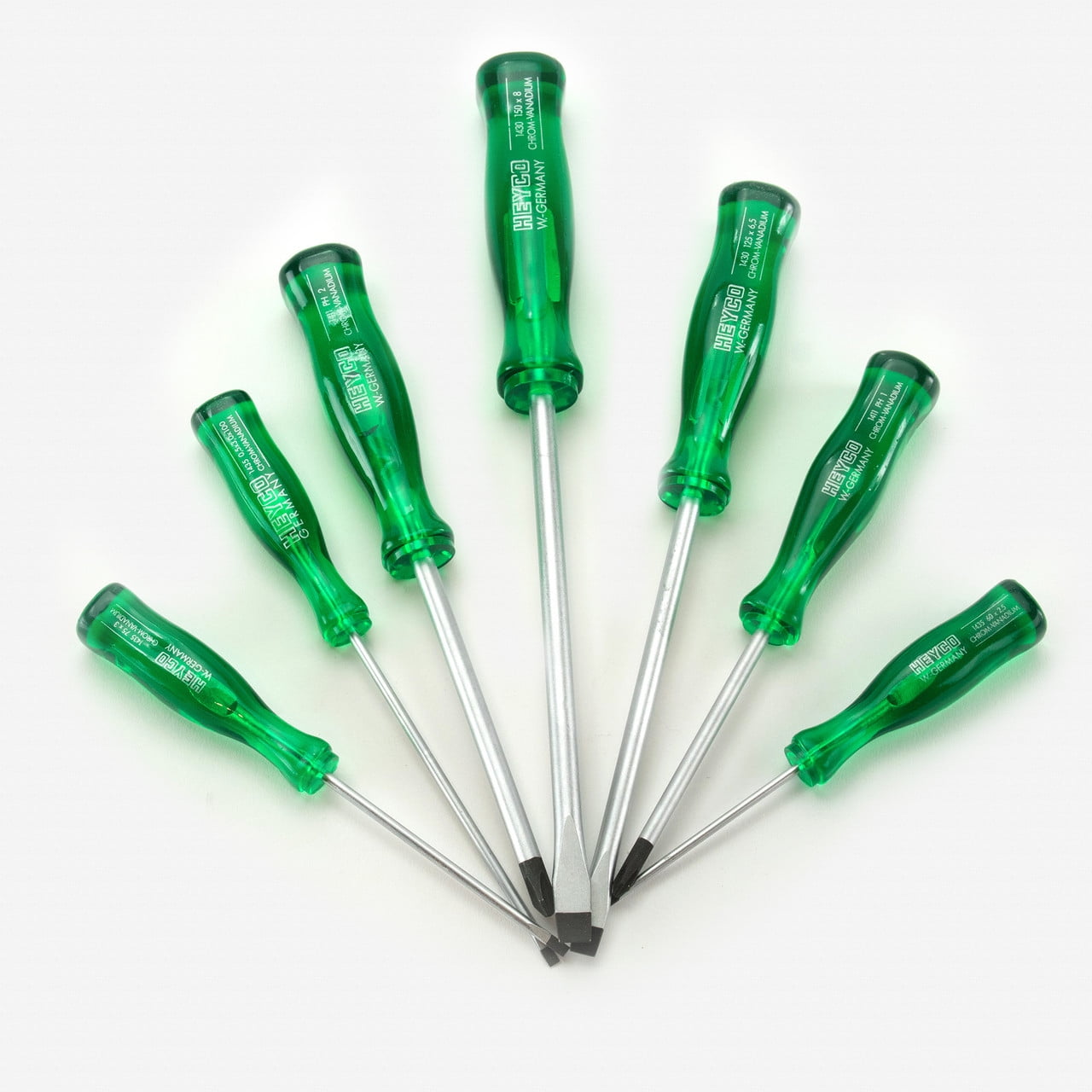 Heyco Phillips/Slotted Screwdriver Set with Acetate Handle, 7 Pieces ...
