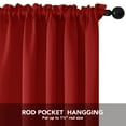 Deconovo Dark Thermal Blackout Curtains, Rod Pocket Drapes for Bedroom ...