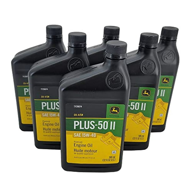 John Deere Original Equipment (6 PACK) 32oz. Plus-50 SAE 15W-40 ...