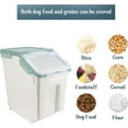 Rice Storage Container 2 Pack 50 lb Flour Storage Container with Wheels ...