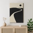 Canvas Print Wall Art Abstract Winding Path Print Minimalist Black and ...