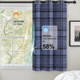 Blue and Black Checkered Pattern Blackout Curtains,Triple Weaved Fabric ...