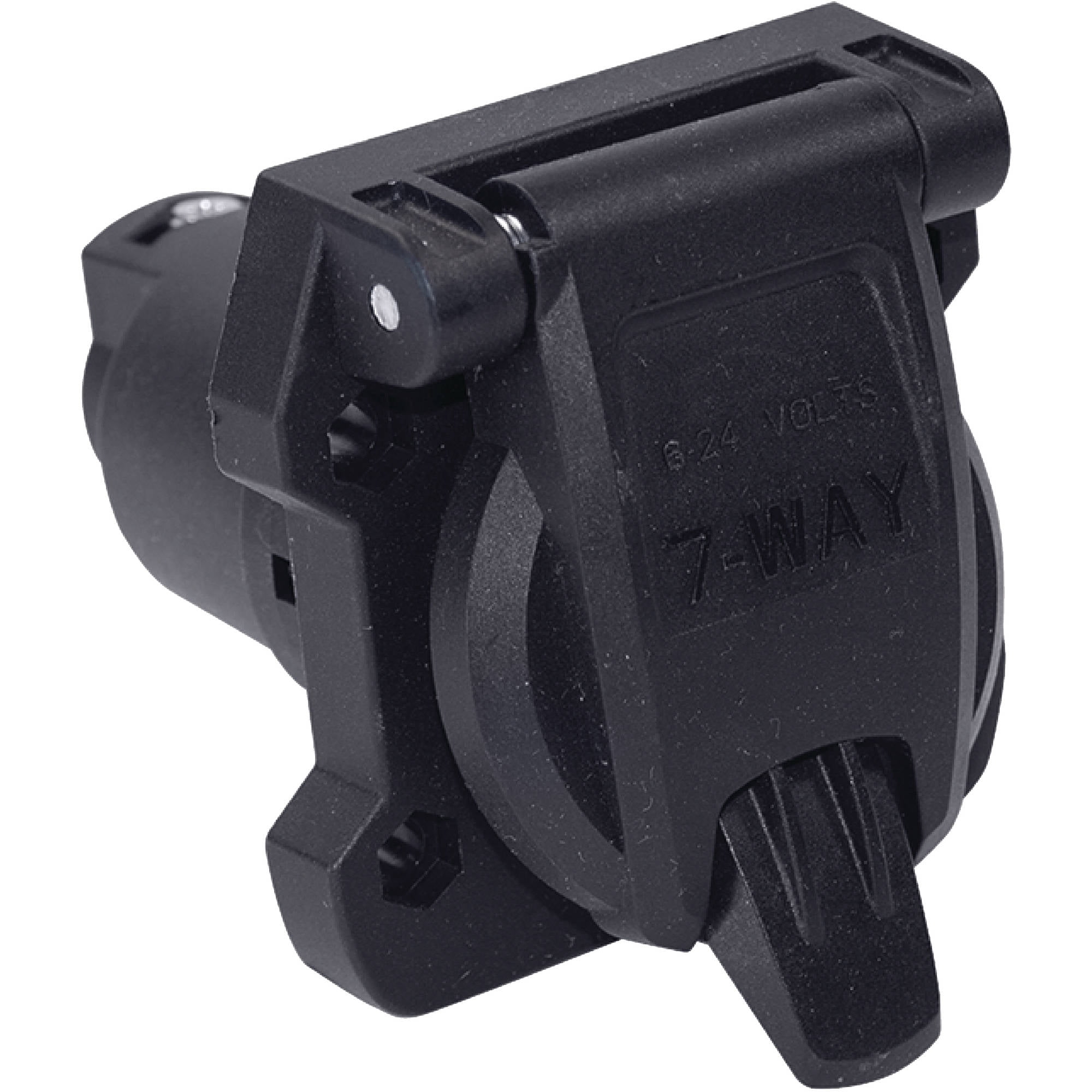 Seachoice 57991 7-Way Round RV Style Trailer Connector, Car Side ...