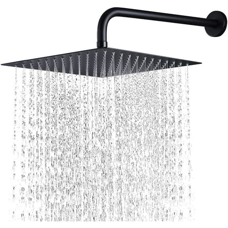 12 inches Rainfall Shower Head with 16 inches Shower Arm, Large High ...