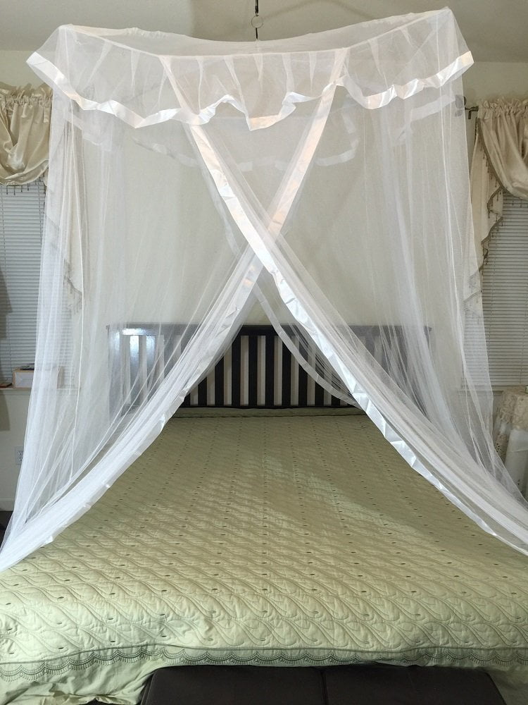 Octorose ® Poles Cross Top Bed Canopy Functional Mosquito Insect ...