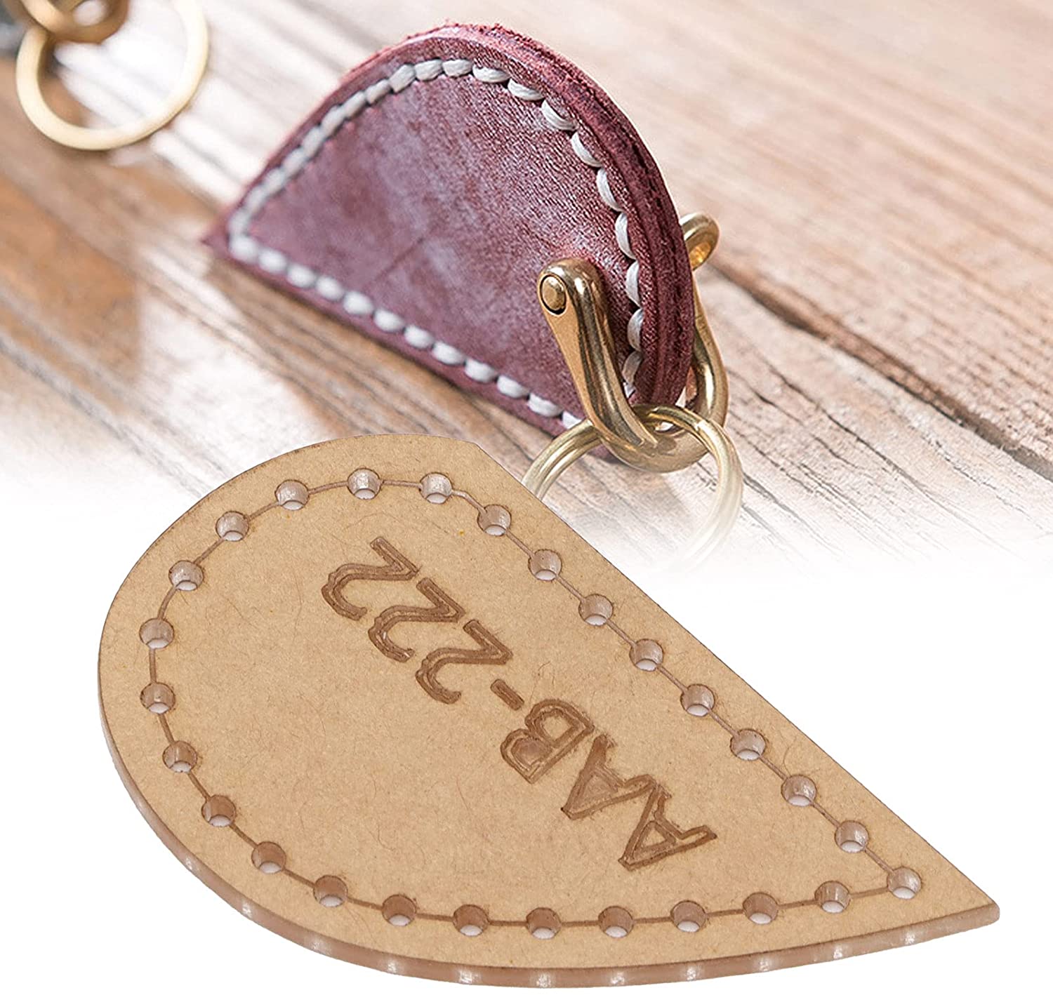 Leatherworking Leathercraft Letter Keychain handbag decoration Acrylic ...