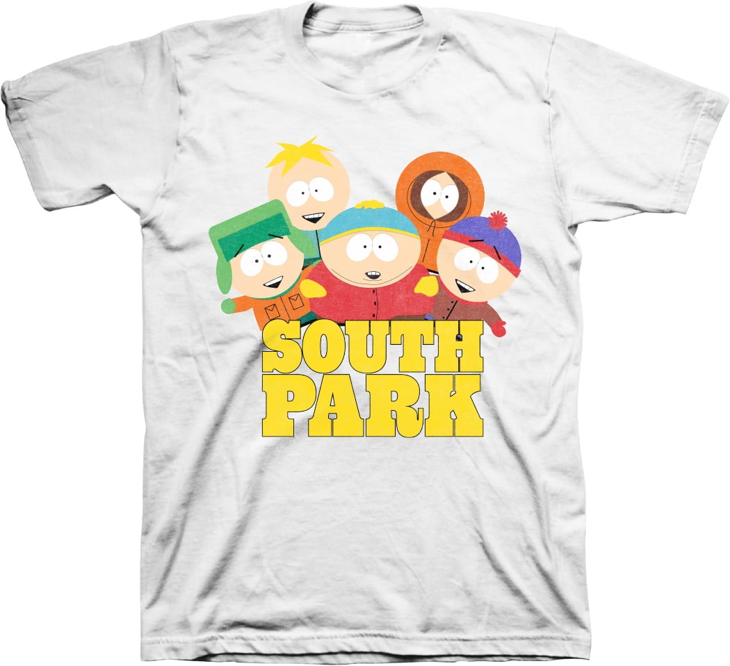 Mens South Park Logo Shirt - Cartman, Kenny, Kyle & Stan Tee - Classic ...