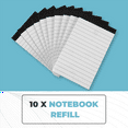 10 Pcs Handwriting Line Notebook Mini Pocket Notebook Refill A7 Memo ...