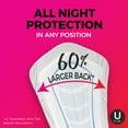U by Kotex AllNighter Overnight Pads with Wings, Ultra Thin, 24 Count ...