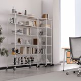 Miniyam 2100lbs Capacity Heavy Duty Adjustable Storage Rack with Wheels ...