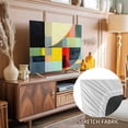 Abstract Art TV Dust Cover 55 Inch, Simple Color Block Collage Art ...