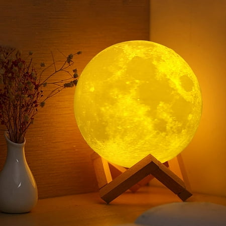 FYBTO Moon Lamp 4.8inch 3Colors Moon Lamp for Bedrooms Moon Light Kids ...