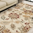Floral Botanical Jacobean Area Rug or Runner, 7' x 9', Stone - Walmart.com