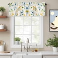 Valances for Windows Watercolor Rustic Eucalyptus Leaves Rod Pocket ...