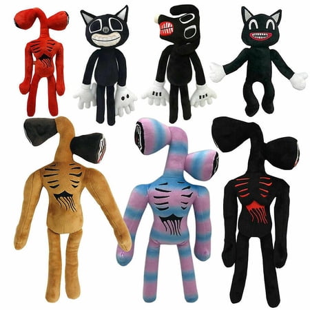 Cartoon Siren Head Horror Black Cat Plush Stuffed Doll Kids Birthday ...