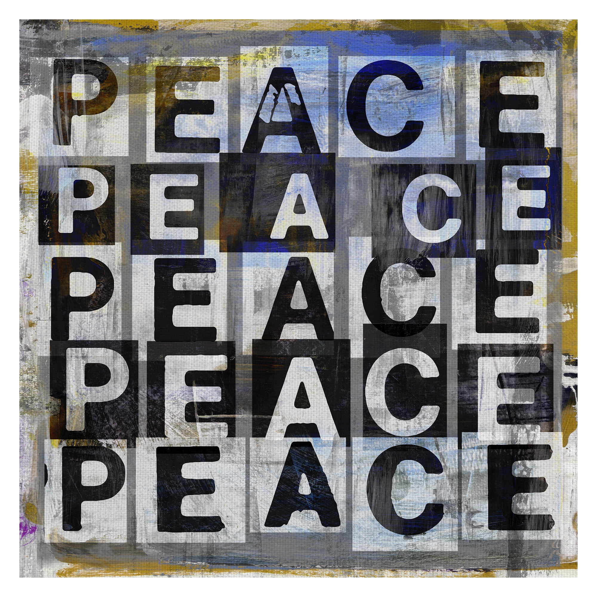 Masterpiece Art Gallery Peace Abstract Sign by Sven Pfrommer Canvas Art ...