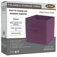 Greenco Foldable Cubes | 6 Pack, Non-Woven Fabric, Purple Fabric ...