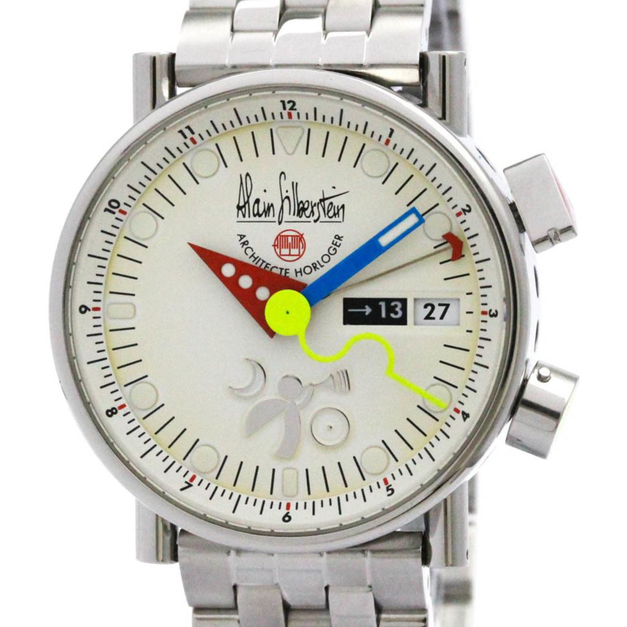 Pre-Owned ALAIN SILBERSTEIN Le Reveil GMT Alarm Limited Edition Mens ...