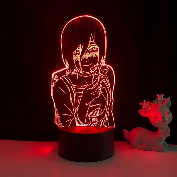 3D Led Lamp Anime Chainsaw Man Lady for Bedroom Decor Kids Birthday ...