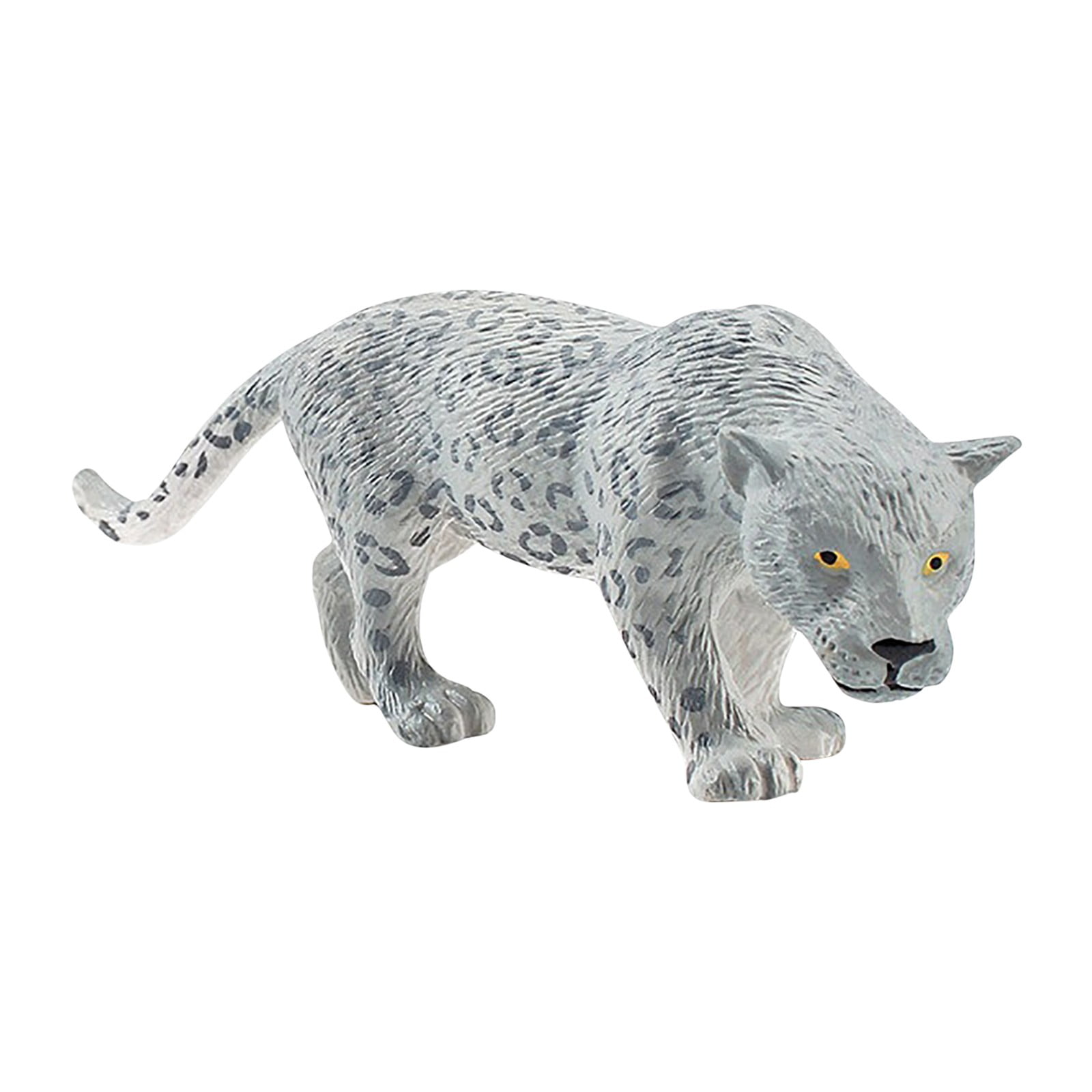 Fridja Snow Leopard Figurine Realistic Hand Painted White Leopard ...