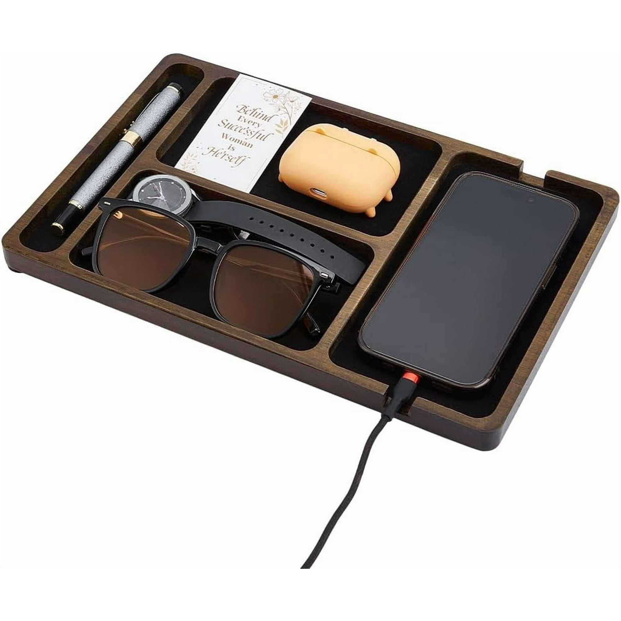 Click here for Nobrand Wood Valet Tray Black Wooden Catch All Tra... prices