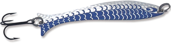 Mooselook Junior Wobbler 1/16 oz., Silver Nu Wrinkle/Blue, Fishing ...