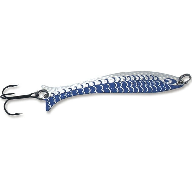 Mooselook Junior Wobbler 1/16 oz., Silver Nu Wrinkle/Blue, Fishing ...