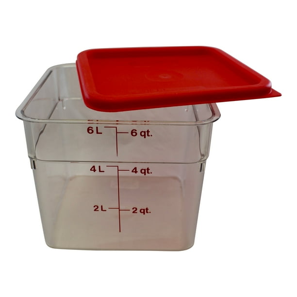 Cambro Food Storage Containers Bundle, Plastic Containers 6qt with Lids ...