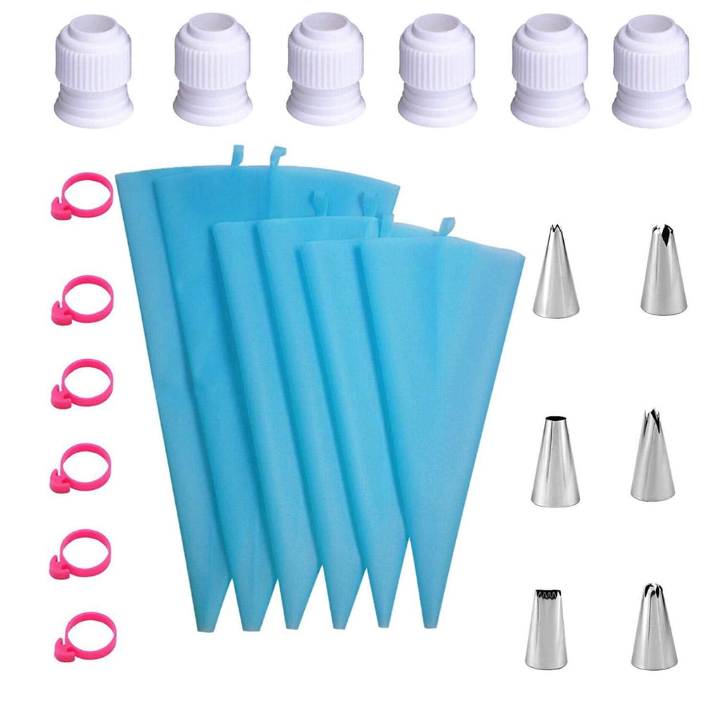 Piping bags set,Cake decorating tips set,Coupler bag ties set ...